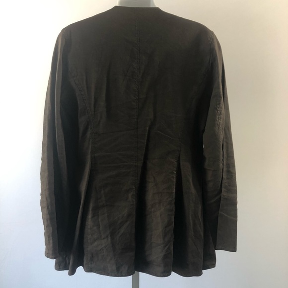 Eileen Fisher | Jackets & Coats | Eileen Fisher Open Front Linen Blend ...